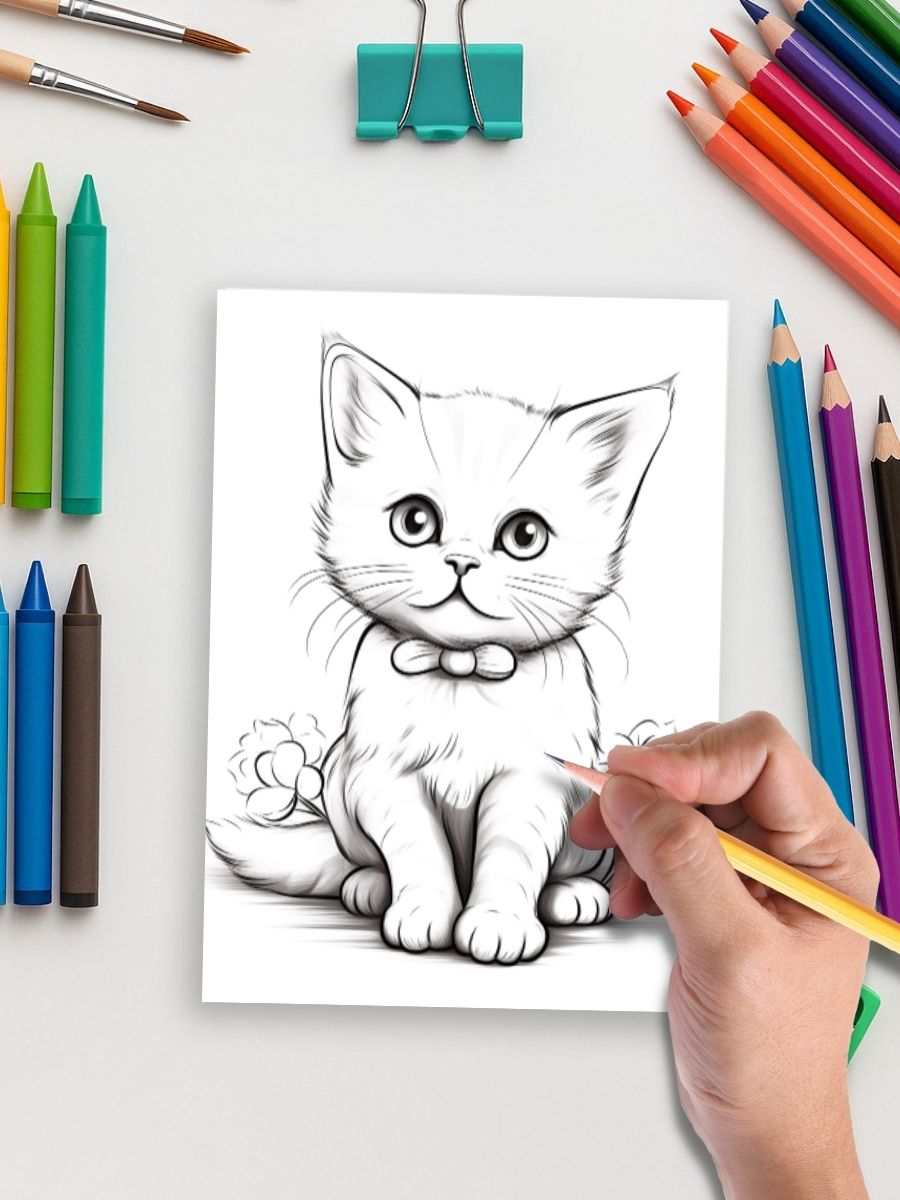 Whisker World – 105 Cat Coloring Pages | Kids Learning Printables