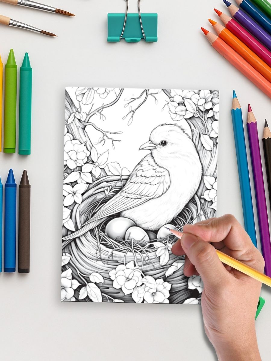 Springtime Wonders – 50 Joyful Coloring Pages | Kids Learning Printables