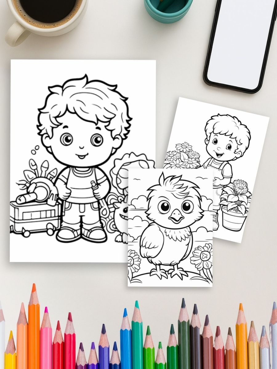 Roars, Paws & Whiskers – 100 Kids Coloring Pages | Kids Learning Printables