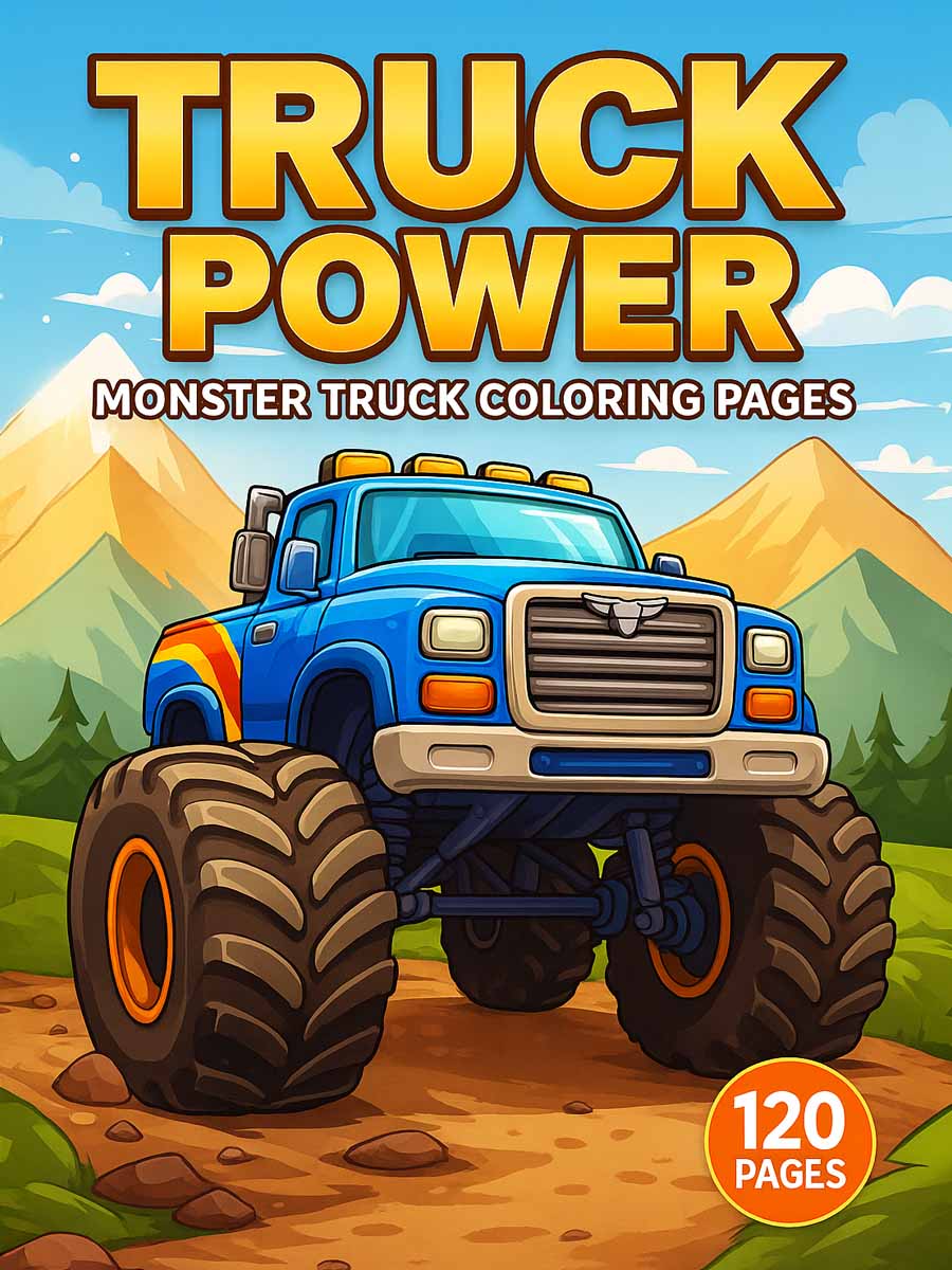 Truck Power – 120 Monster Truck Coloring Pages | Kids Learning Printables